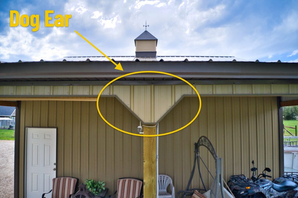 Pole Barn Design Features: Dog Ears - Beehive Buildings